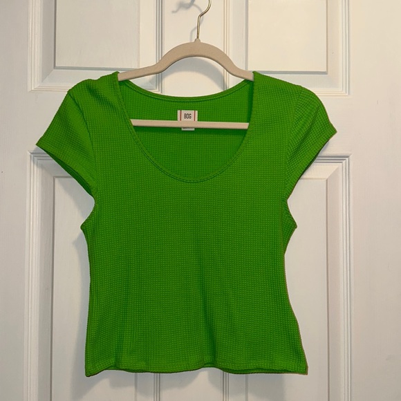Urban Outfitters | Tops | Nwot Bright Green Urban Outfitters Crop Top ...